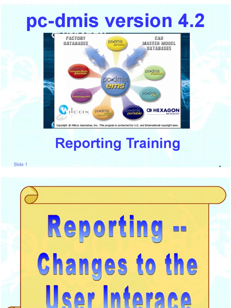 PC Dmis Reporting Training Level 1 | PDF | Page Layout | Engineering ...