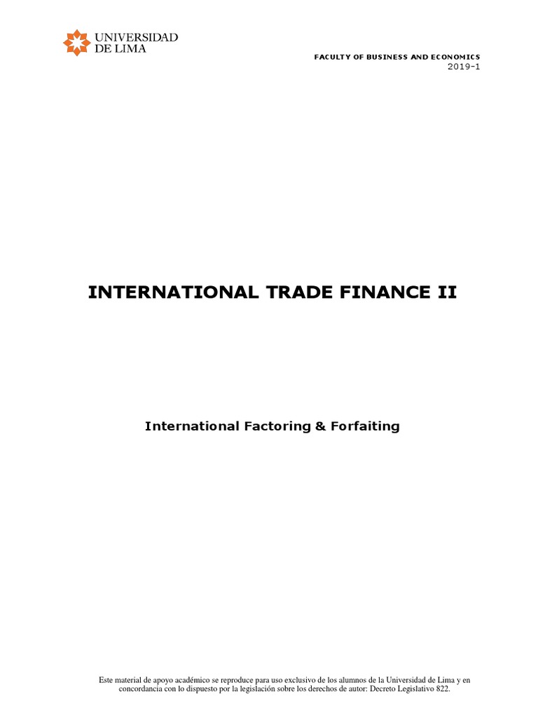 Week 05 - Compendium V - Factoring & Forfaiting v3 | PDF | Letter Of ...