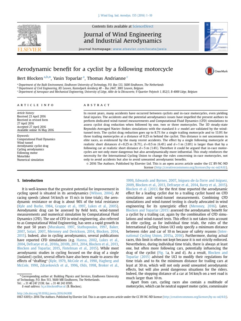 Journal of Wind Engineering and Industrial Aerodynamics: Bert Blocken ...