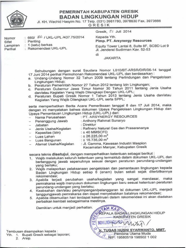 Rekomendasi UKP UPL | PDF