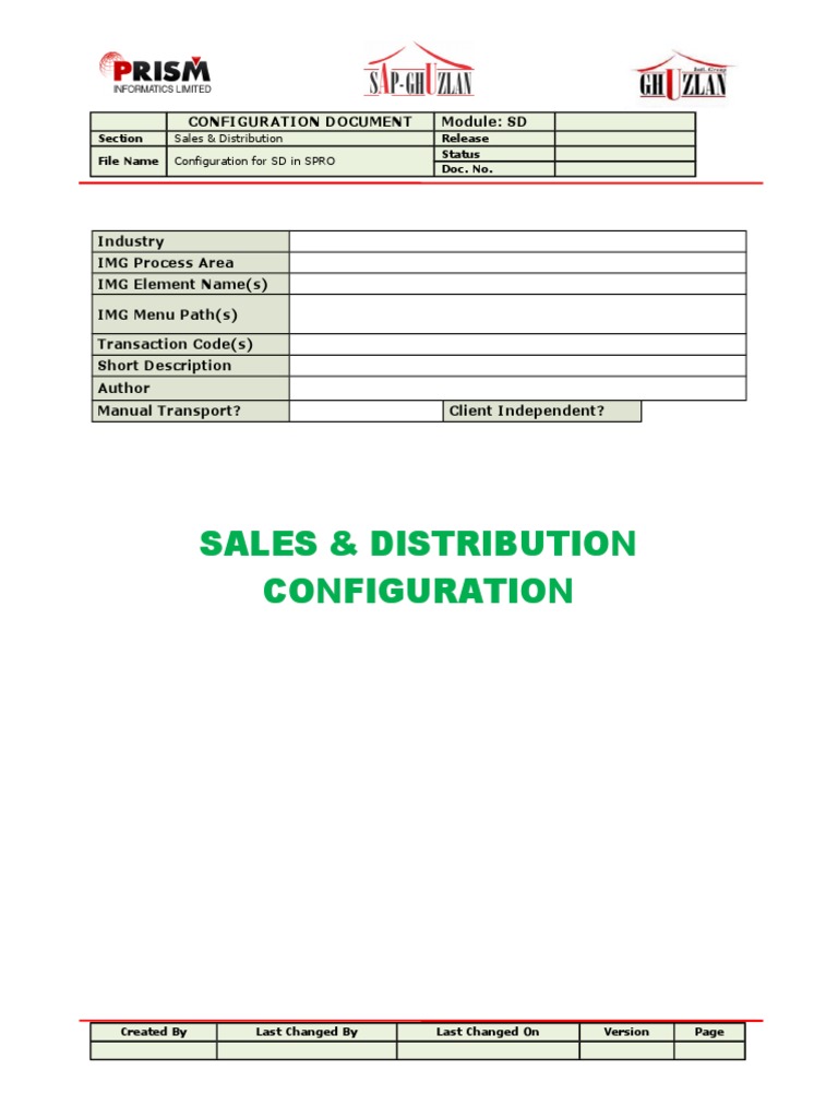 SD Configuration Document Template | PDF | Computers | Technology ...