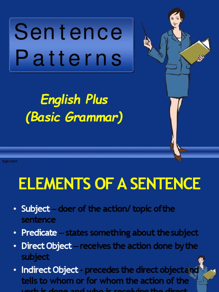 Sentence Patterns: English Plus (Basic Grammar) | PDF | Verb | Subject ...