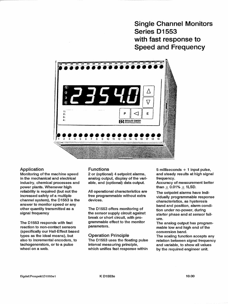 Braun Speed Monitor 1553e1 Catalouge | PDF