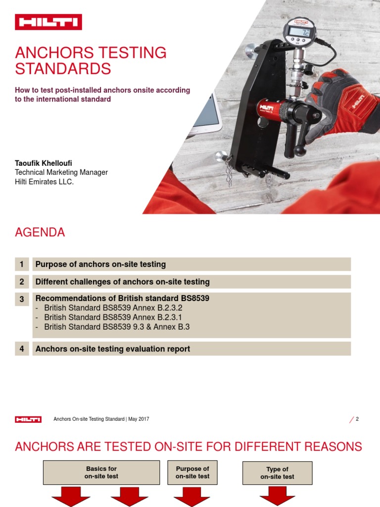 On-Site Anchor Testing Standards | PDF | Building Engineering | Evaluation