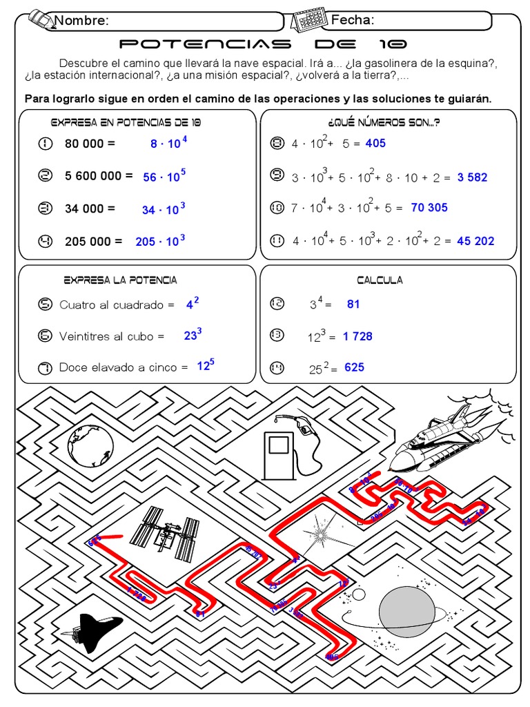 Potencias de 10 Sol1 | PDF | Vuelo espacial | Espacio exterior
