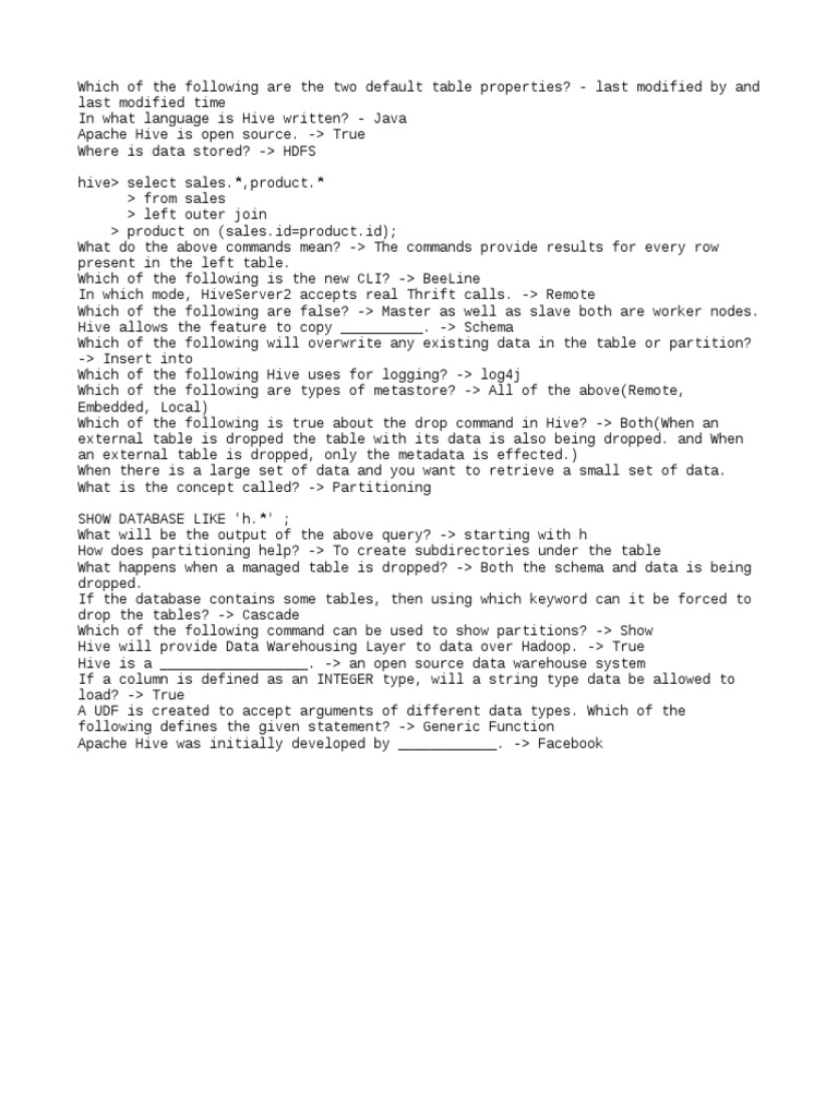 Hive 1 | PDF | Data Management Software | Information Technology Management