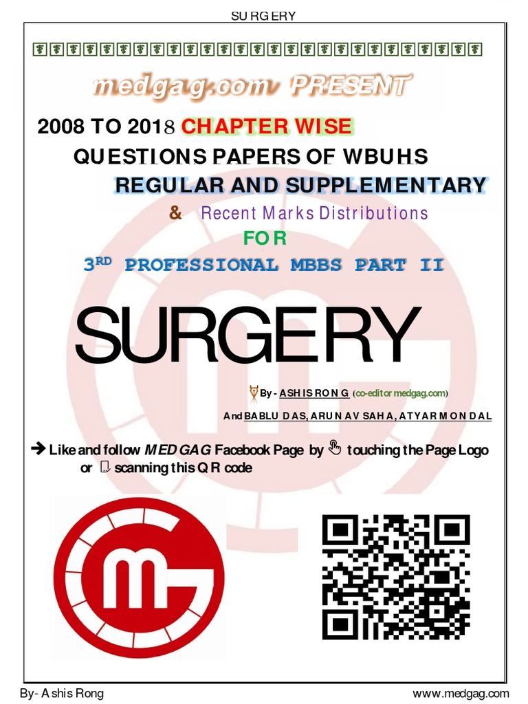 SURGERY 2018-2008 Regular-Supplementary Chapter Wise Question Papers WBUHS | PDF | Thyroid ...