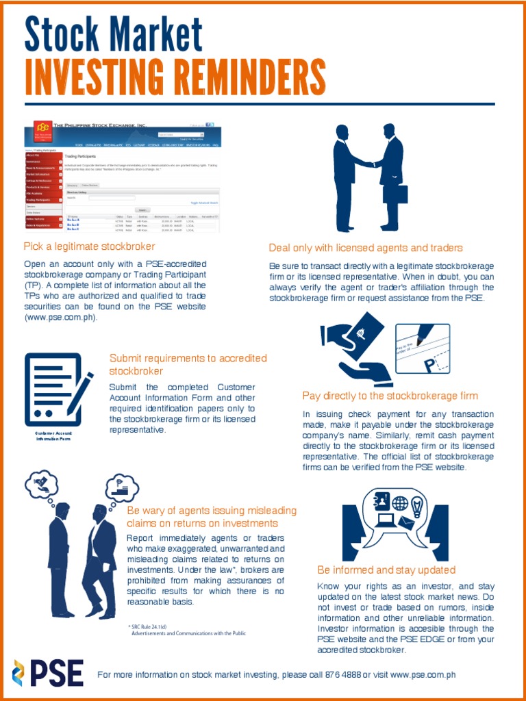 Investment Reminders: Tips for Working with Legitimate Stockbrokers and ...