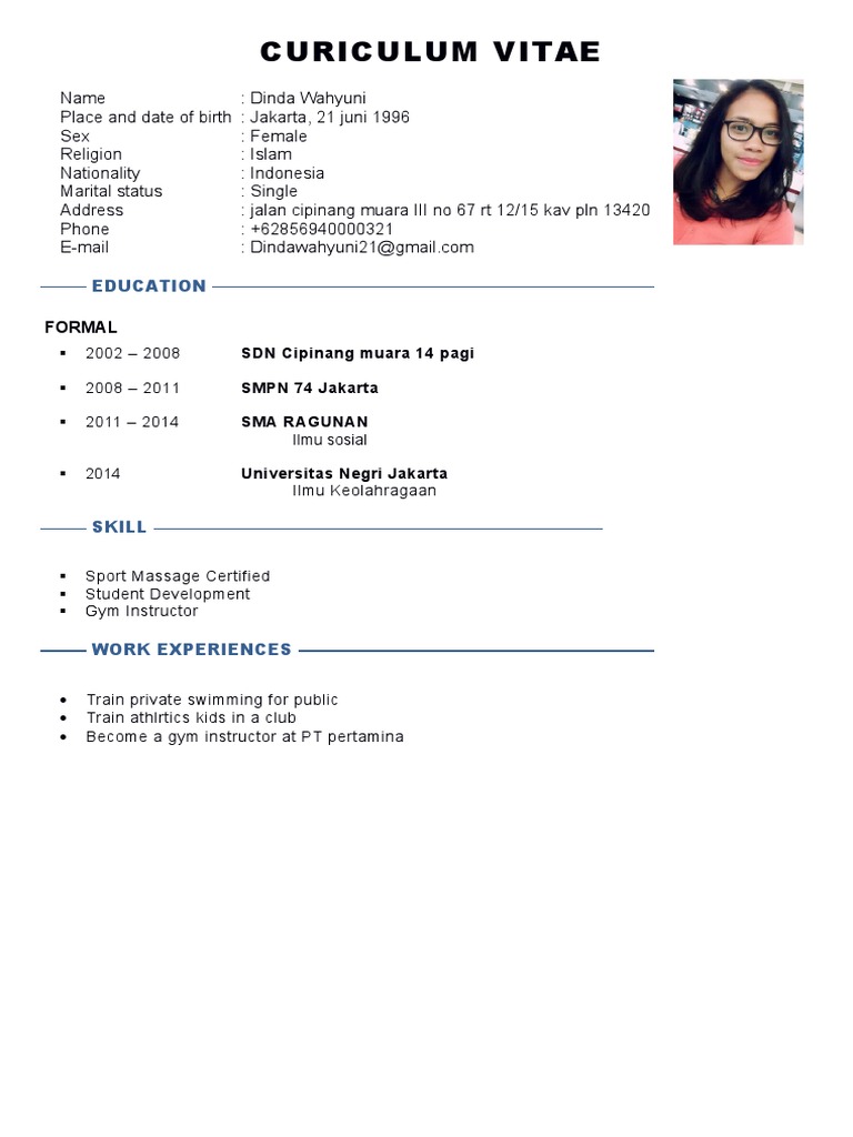 CV Dinda | PDF
