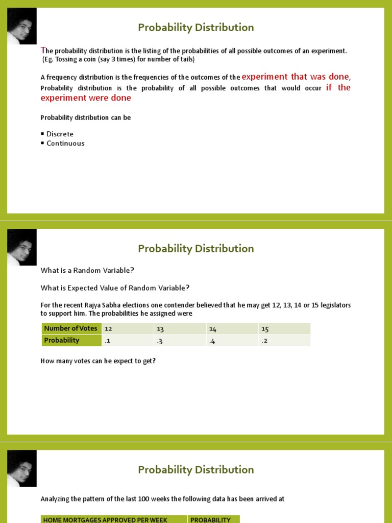 Probability Distribution | PDF | Normal Distribution | Probability ...