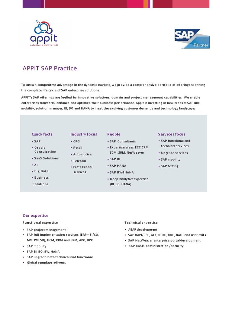 55 Mindtree Brochures Sap Practice | PDF | Sap Se | Cloud Computing