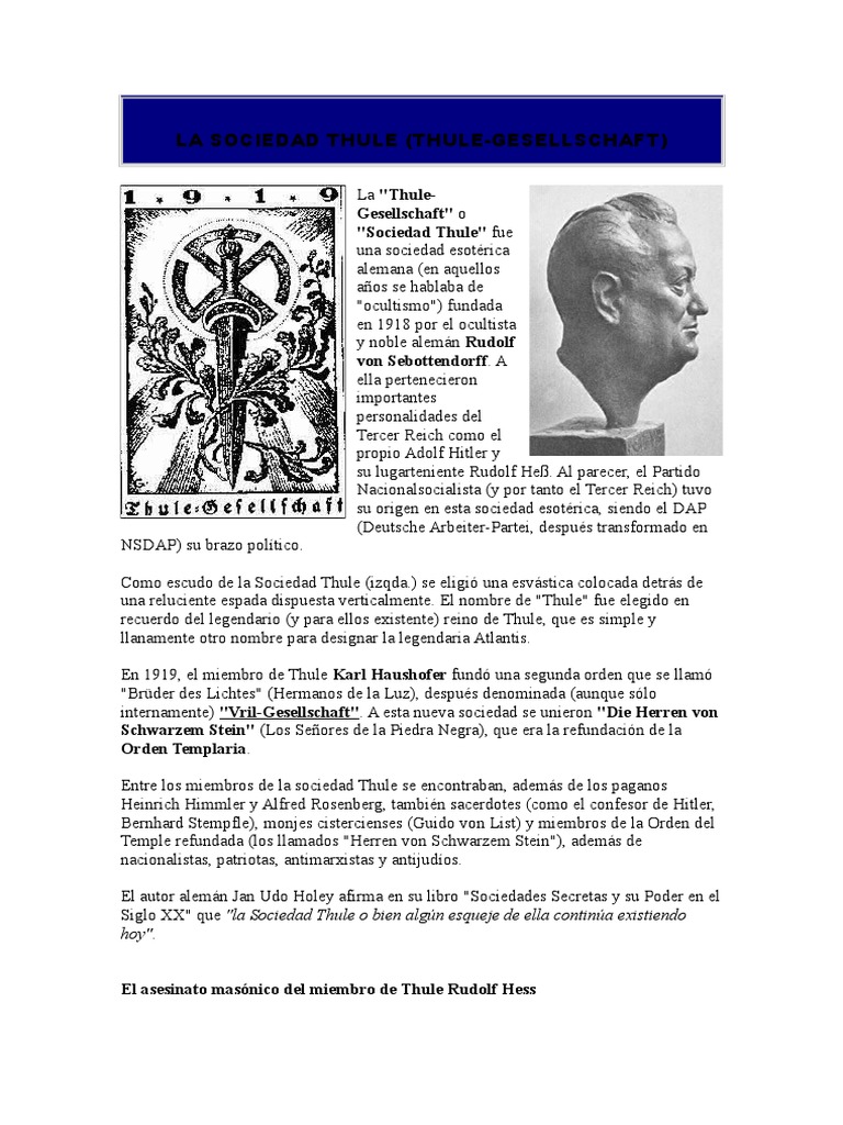 Sociedad Thule y su influencia nazi | PDF | nazismo | Alemania nazi
