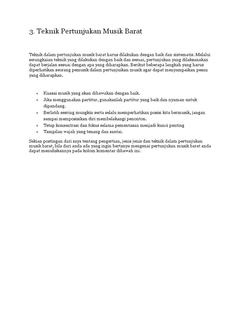 Musik Barat | PDF