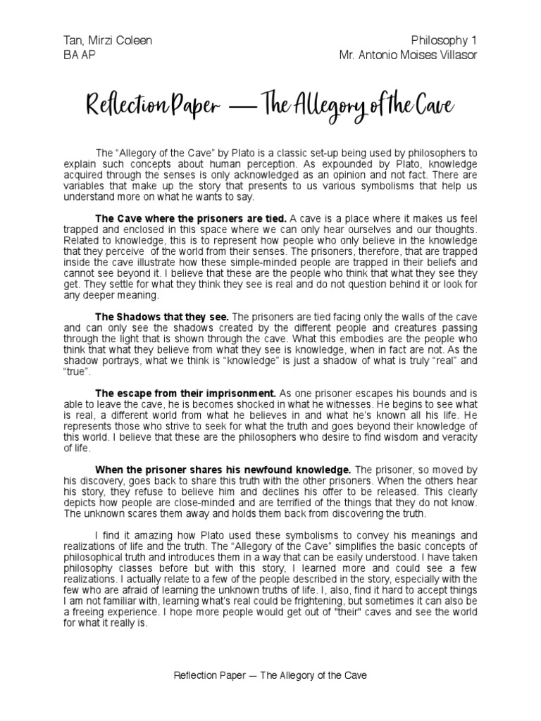 Philo Reflection | PDF | Allegory | Truth