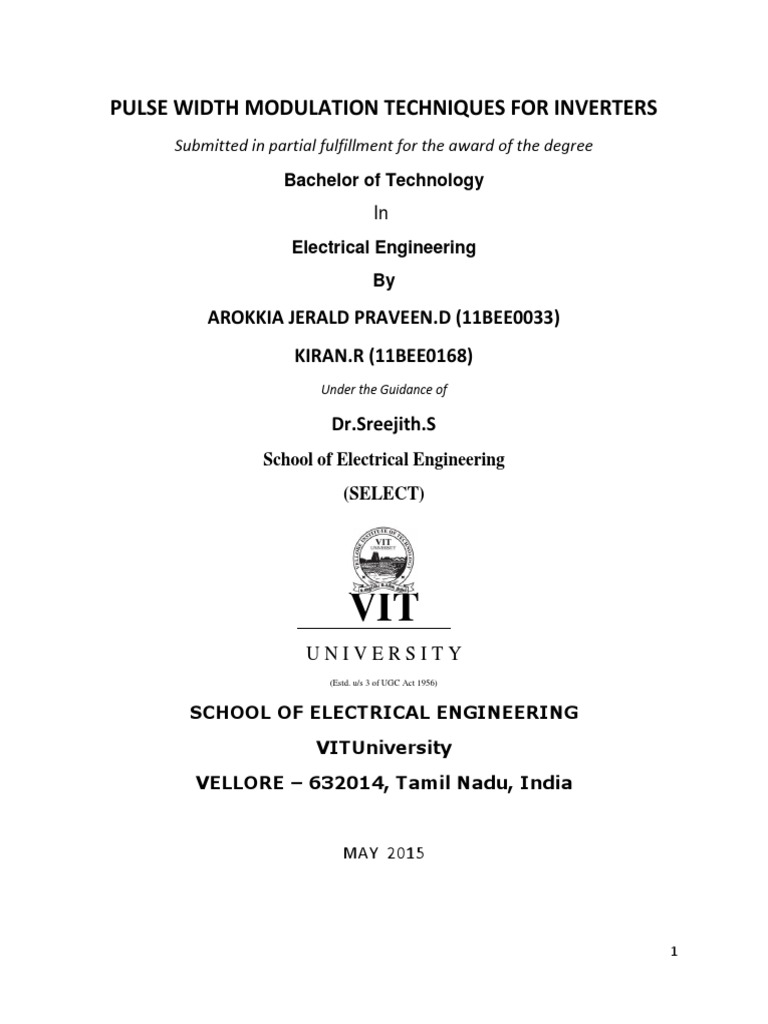 Pulse Width Modulation Techniques For in | PDF | Power Inverter | Rectifier Pulse Width Modulation Techniques For in | PDF | Power Inverter | Rectifier