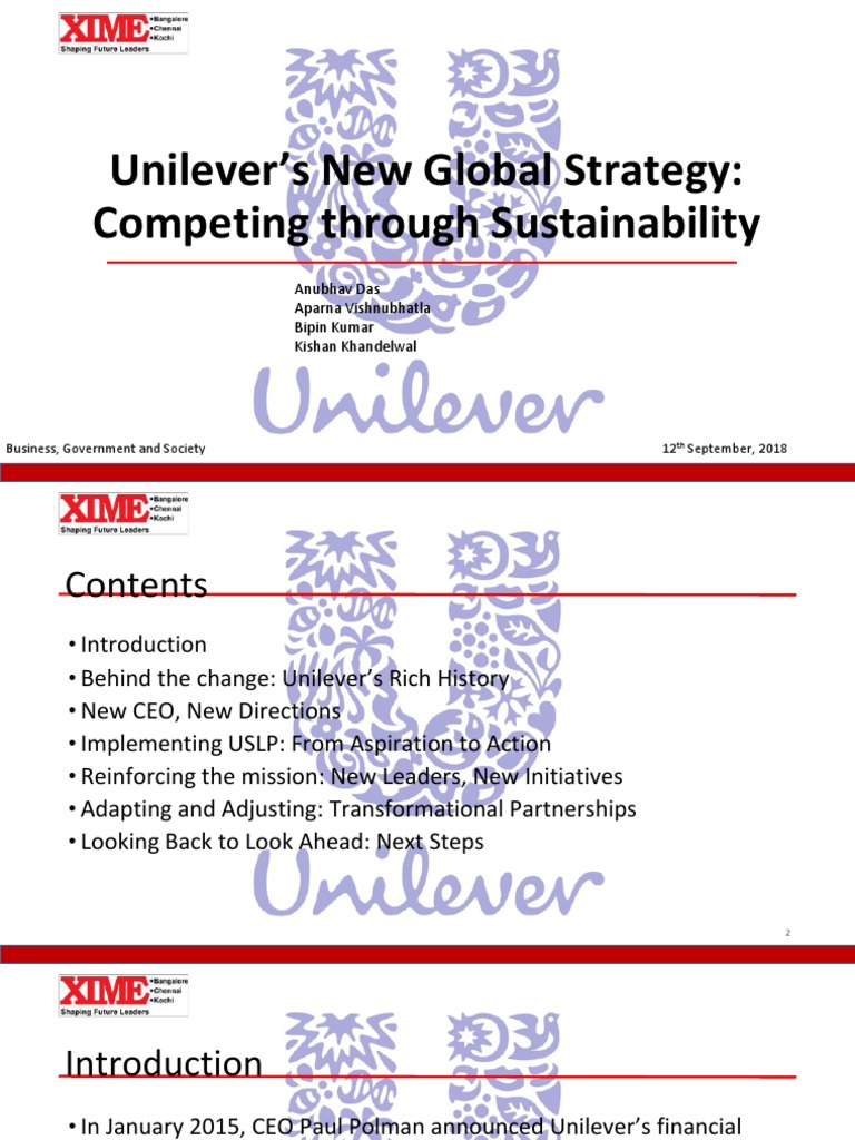 Unilever PDF | PDF | Unilever | Sustainability
