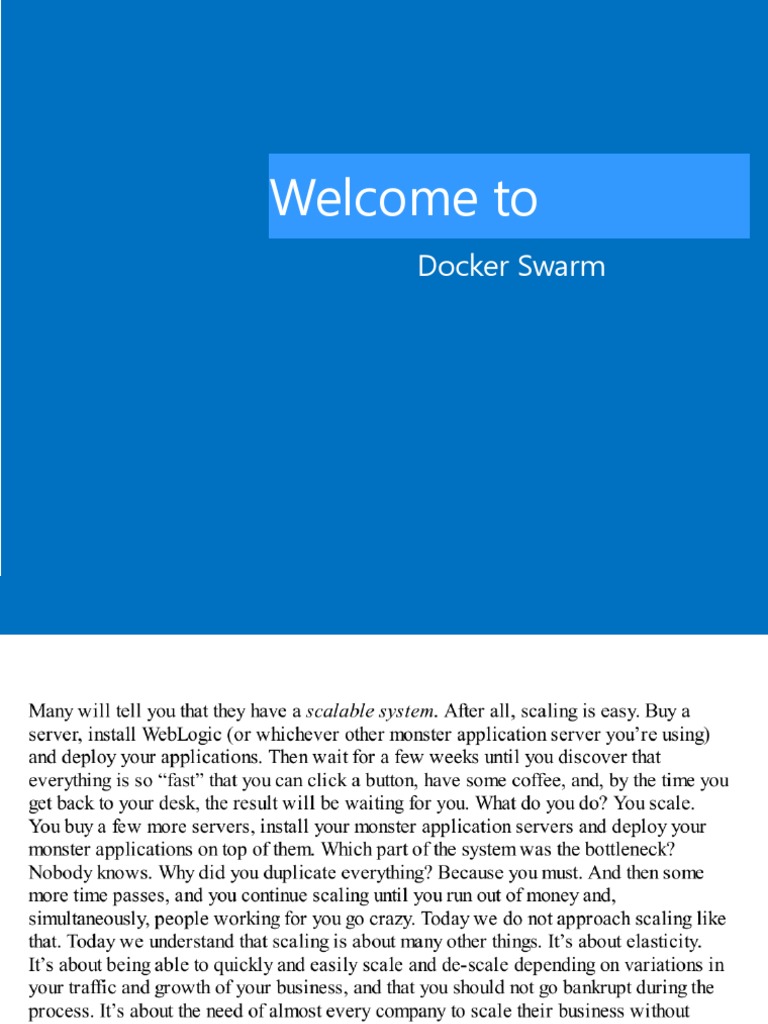 Docker PPT 2 | PDF | Scalability | My Sql