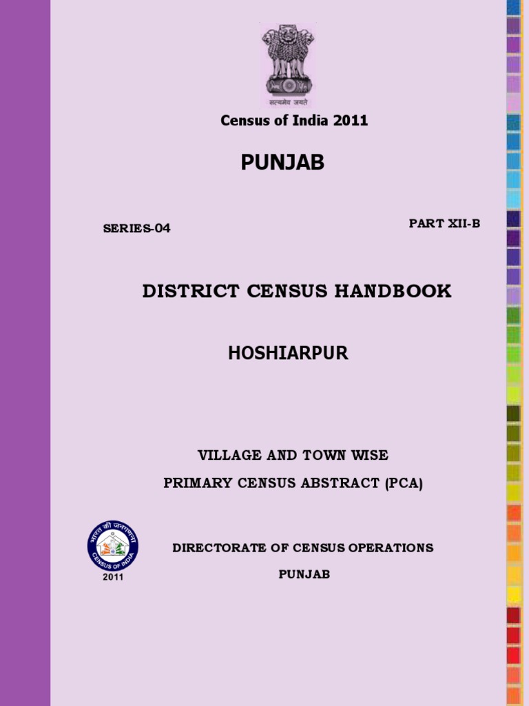 0304 Part B DCHB Hoshiarpur | PDF | Census | Data Quality