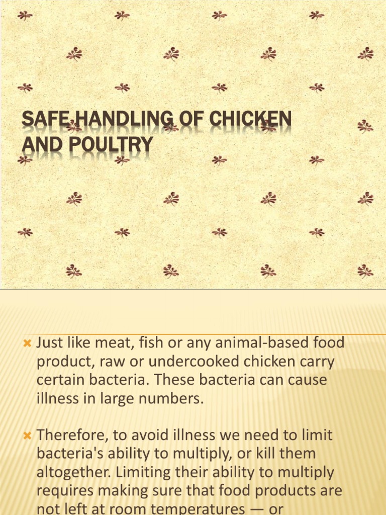 Safe Handling of Chicken | PDF | Poultry | Foods