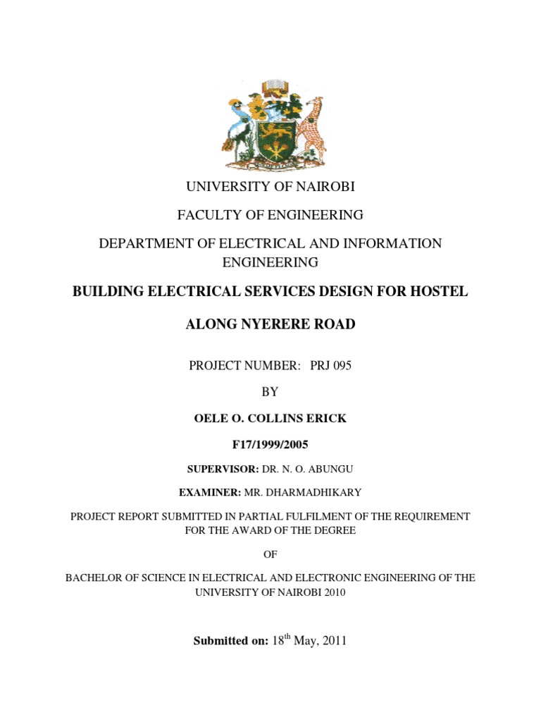 Building Electrical Services Design For Hostel | PDF | Fluorescent Lamp ...