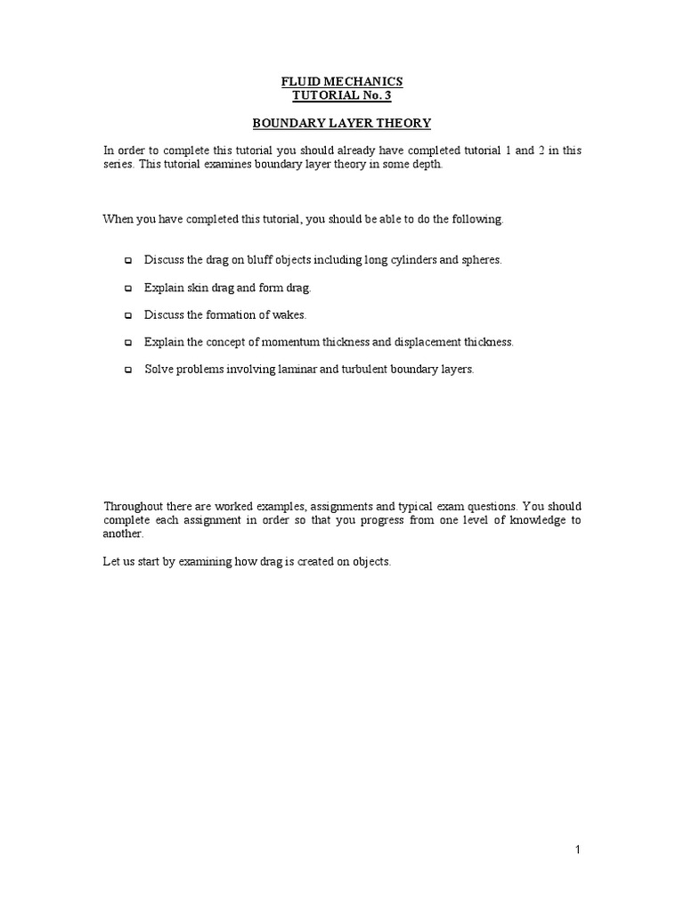 Boundary Layer Theory Tutorial | PDF | Foreign Language Studies | Teaching Methods & Materials