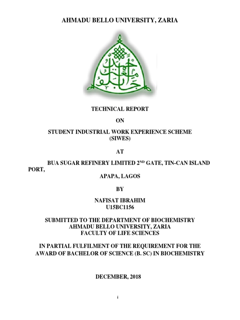 Nafisa's Technical Report | PDF | Sucrose | Filtration