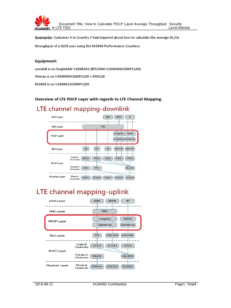 Calculate PDCP Layer Average Throughput in LTE | PDF | Computer ...