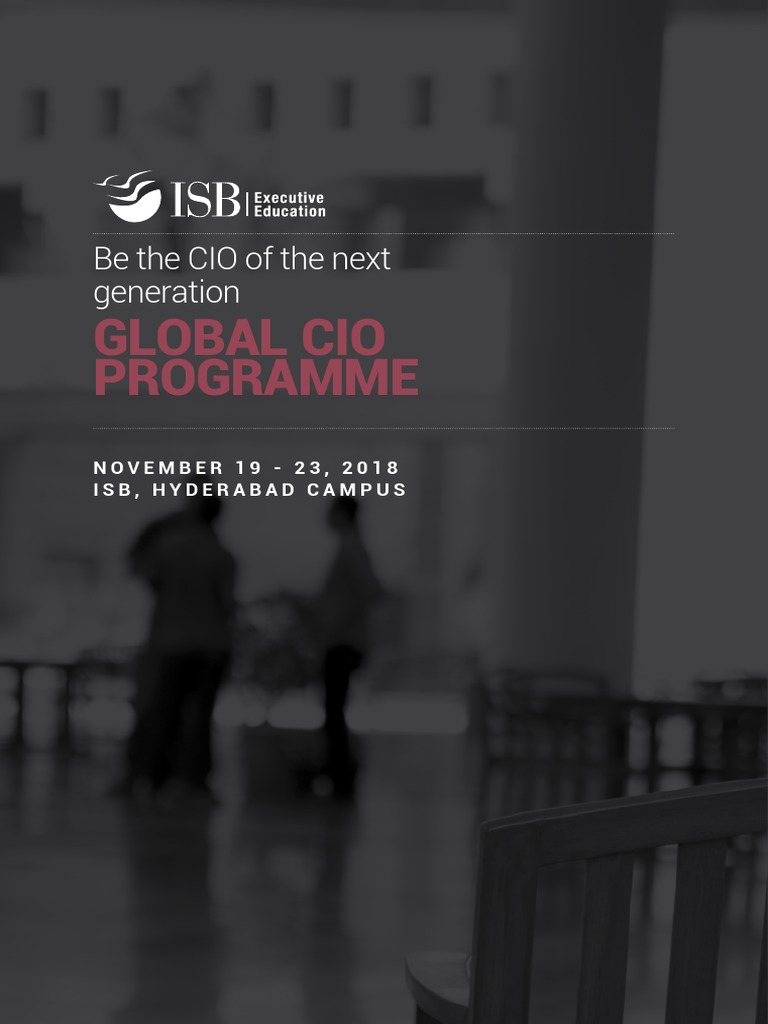 Isb Cee Gcio Brochure Pdf Chief Information Officer Strategic Management