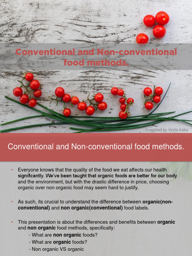 Organic vs Conventional Food Methods | PDF | Organic Foods | Organic ...
