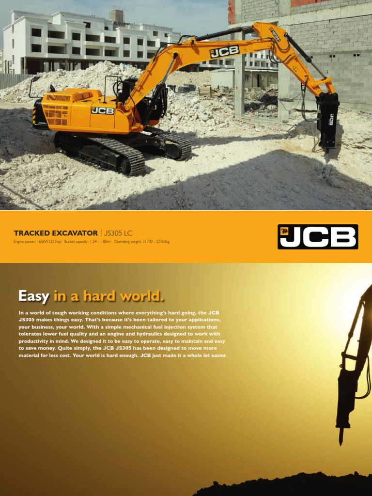 JS305 LC: Tracked Excavator | PDF | Engines | Motor Oil