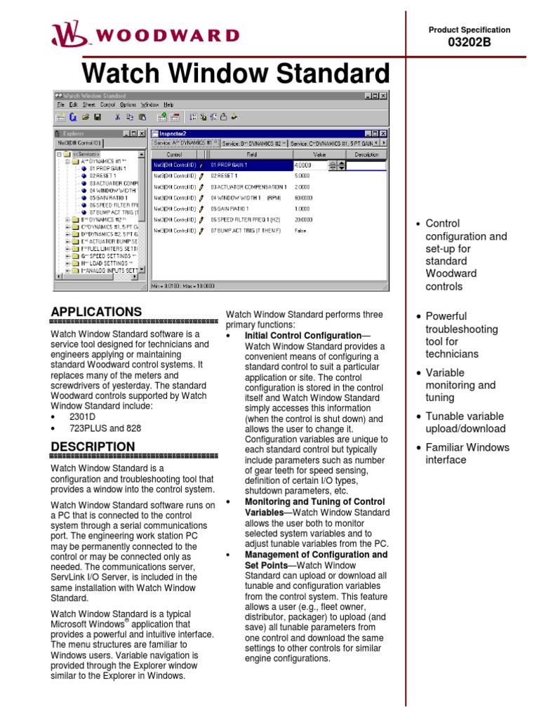 Woodward Window Standard | PDF | Windows 2000 | Microsoft Windows