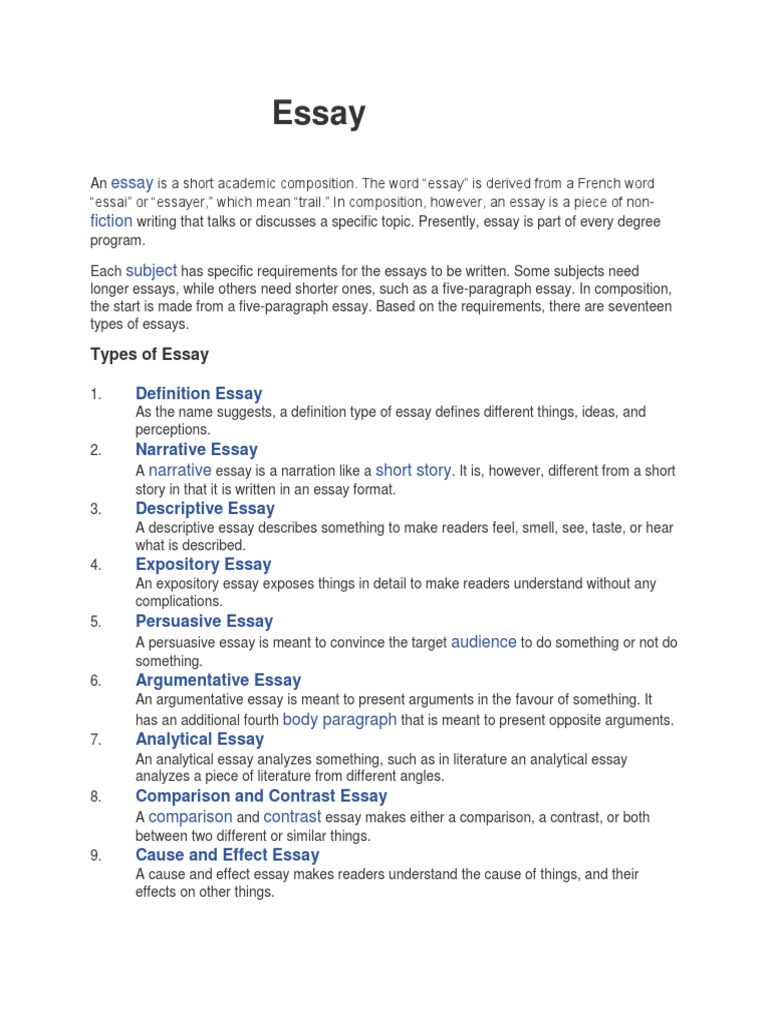 Essay Writing | PDF | Essays | Writing