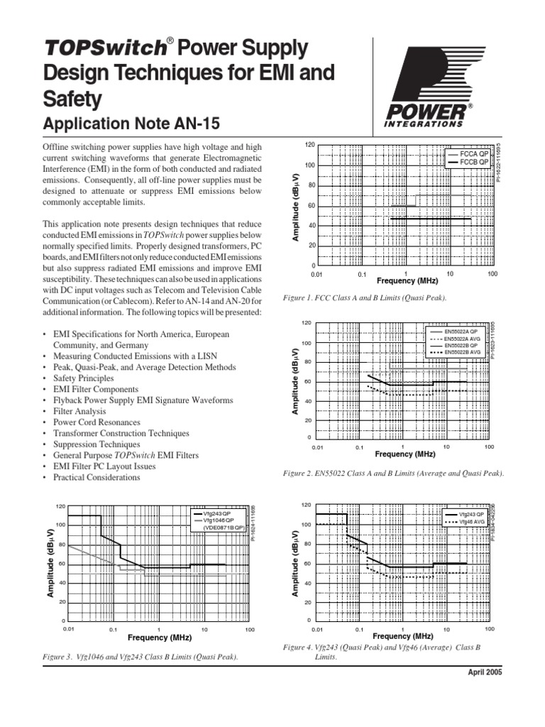 Power Supply Design Techniques For Emi and Safety: Topswitch | PDF | Insulator (Electricity ...