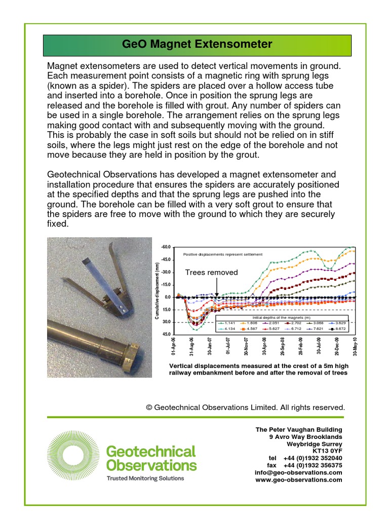 Geo Magnet Extensometer: Trees Removed | PDF | Geotechnical Engineering ...