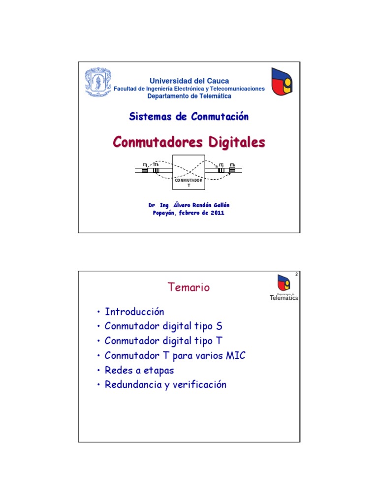 Tipos de Conmutadores Digitales | PDF | Almacenamiento de datos de la ...