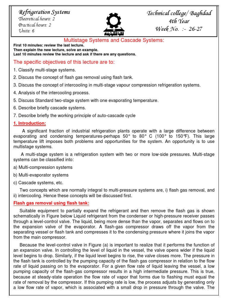 18.multistage Systems and Cascade Systems | PDF | Refrigeration | Air ...