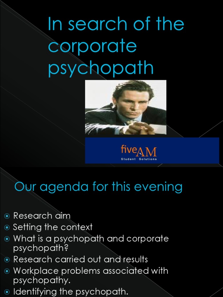 Corporate Psychopath | PDF | Psychopathy | Psychological Manipulation