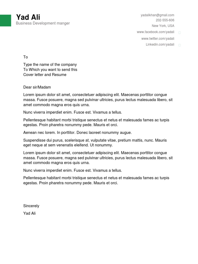 Yad Ali: Business Development Manger | PDF | Text | Typography