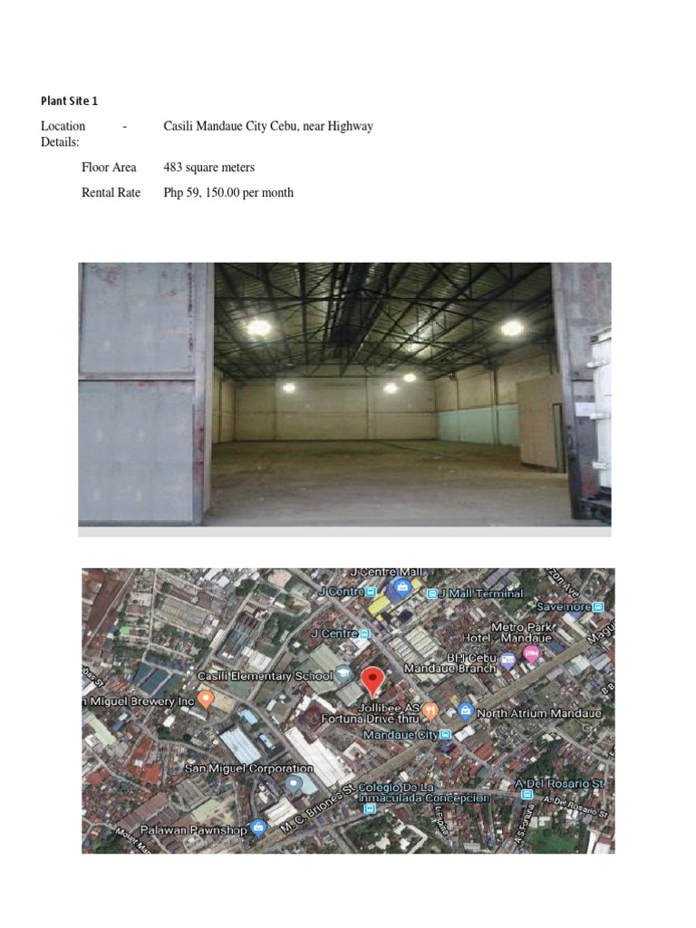 Plant Site 1 Location - Casili Mandaue City Cebu, Near Highway Details ...