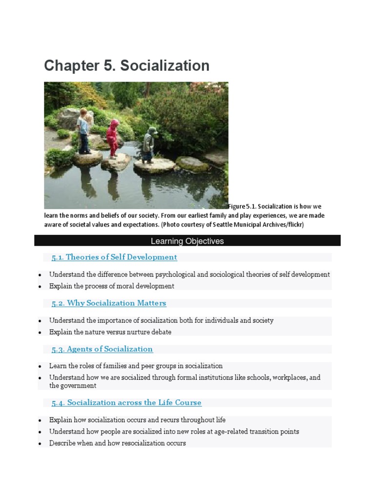 Chapter 5. Socialization: Learning Objectives | PDF | Socialization ...