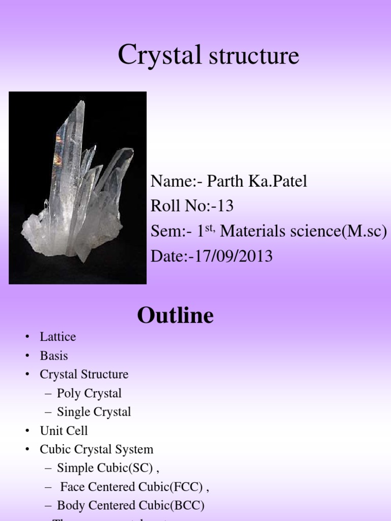Crystal: Structure | PDF | Crystal Structure | Condensed Matter Physics
