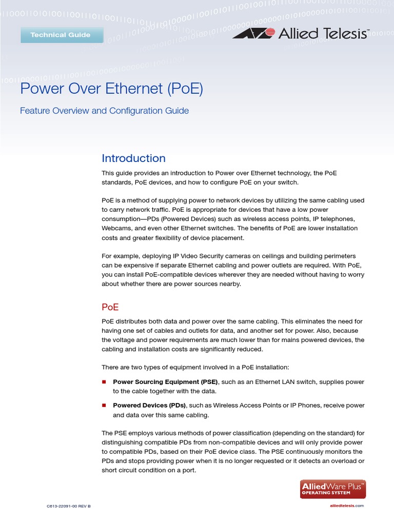 Power Over Ethernet (Poe) : Feature Overview and Configuration Guide ...