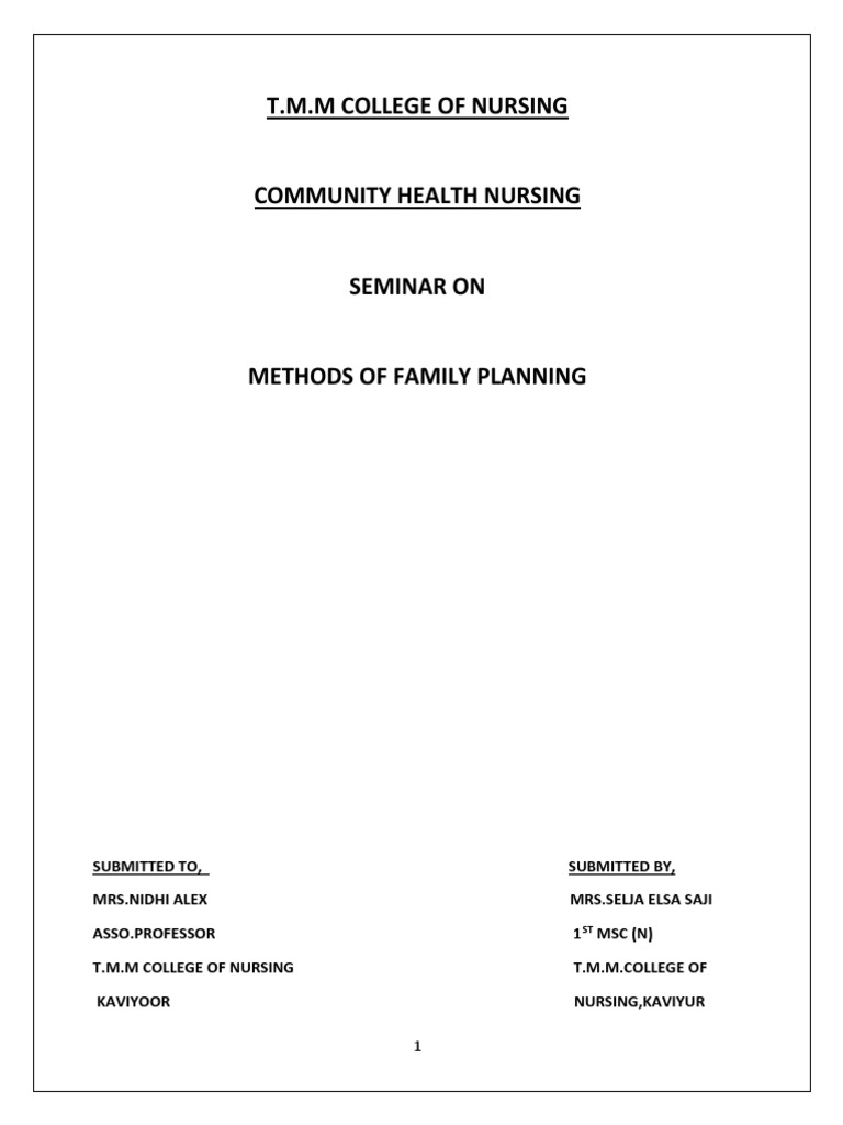 Family Planning Pdf Birth Control Menstrual Cycle