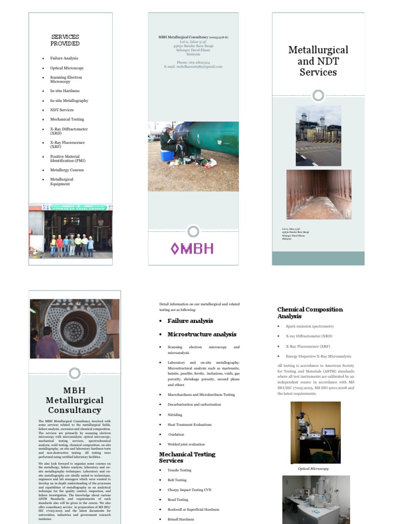MBH Metallurgical Consultancy Brochure | PDF | Metallurgy | Failure ... MBH Metallurgical Consultancy Brochure | PDF | Metallurgy | Failure ...
