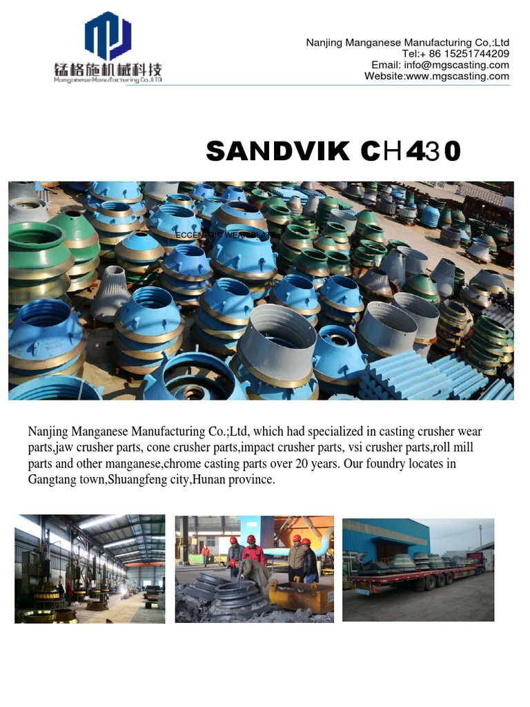 SANDVIK CH430 Crusher Wear Parts Catalog 1 PDF | PDF | Screw | Equipment