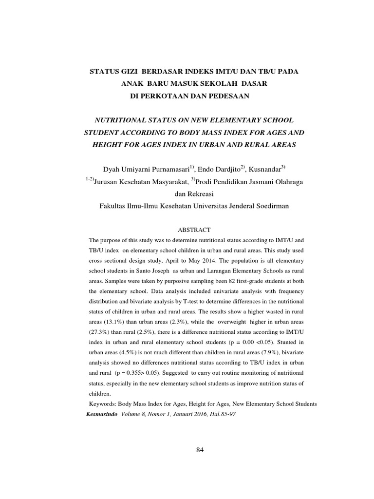 Imt Anak | PDF | Nutrition | Diet & Nutrition