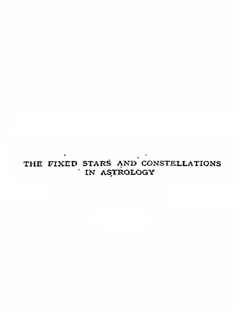 THE AND: Fixed Stars Constellations Astrology | PDF | Stars | Astronomy