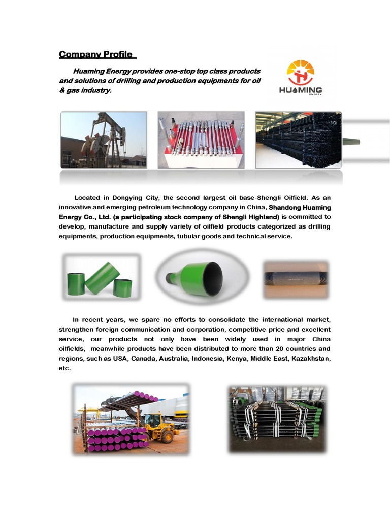 Huaming Energy: Oilfield Solutions Provider | PDF | Business | Home ...