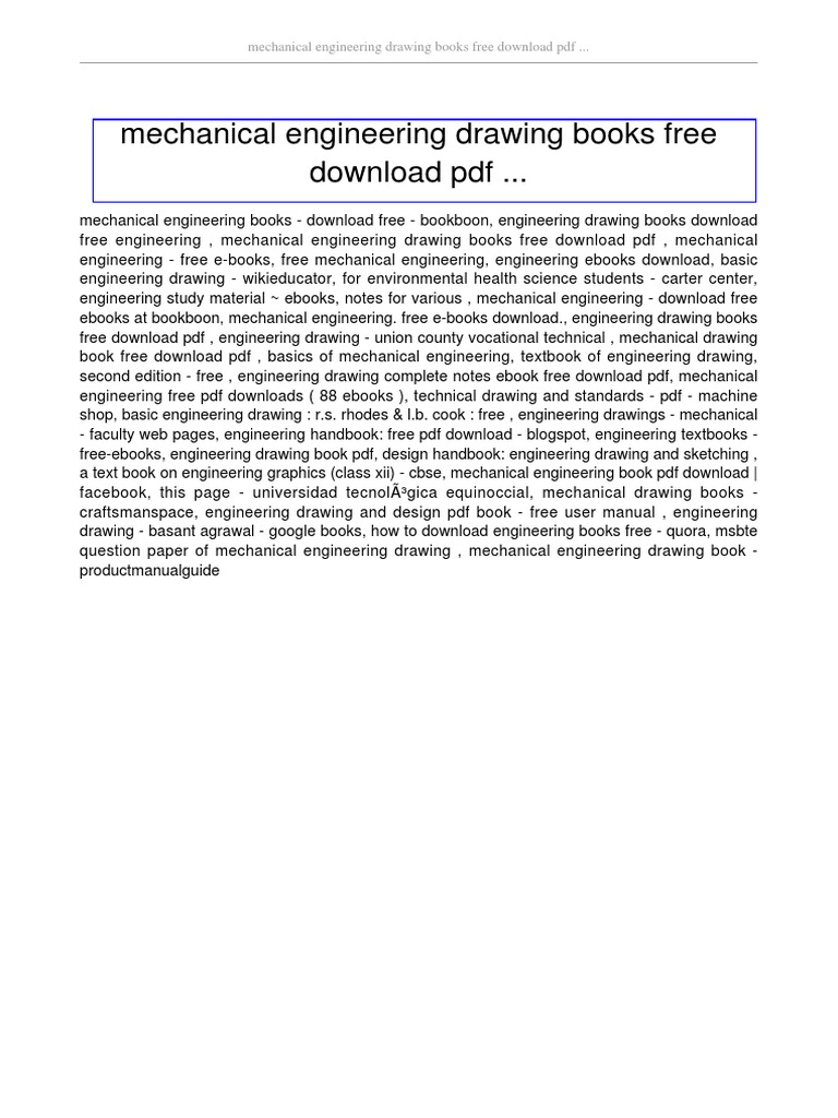 Mechanical Engineering Drawing Books Free Download PDF | PDF | Art