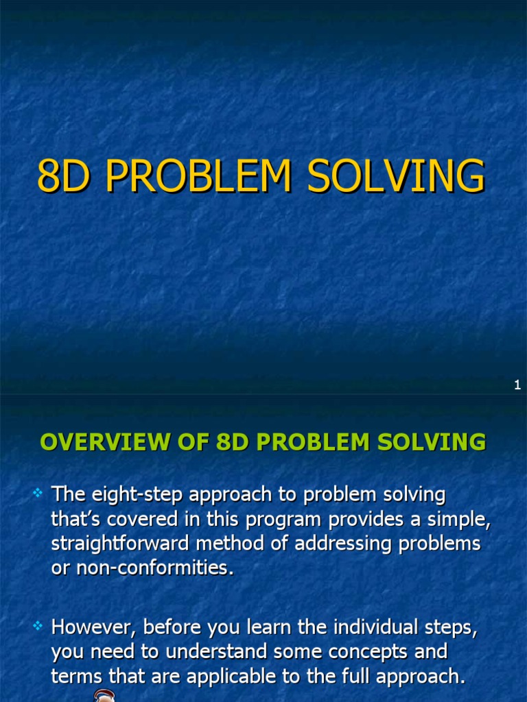8d Problem Solving | PDF | Causality | Goal